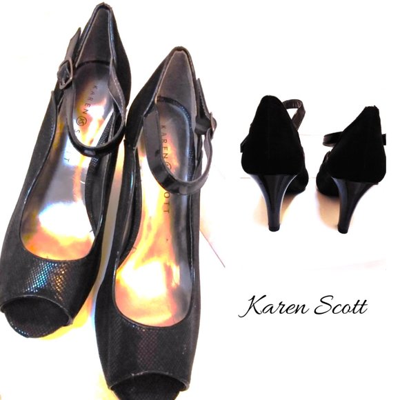 Karen Scott | Shoes | Karen Scott Womens Leather Pump Shoe Heels | Poshmark